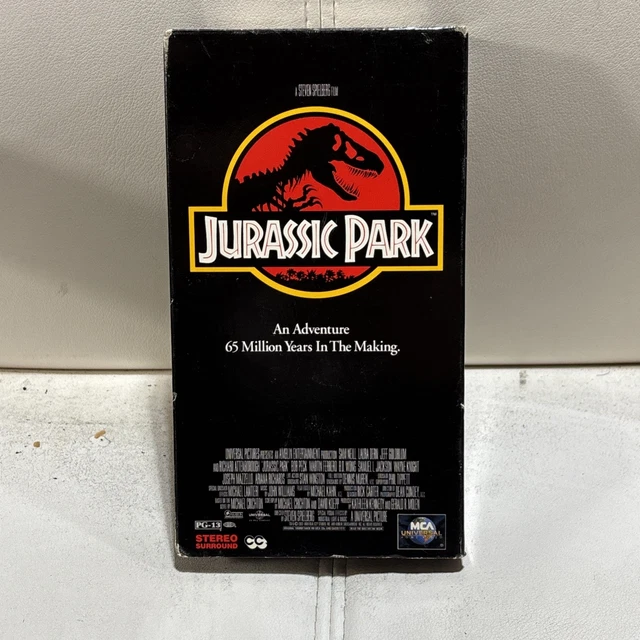 JURASSIC PARK MOVIE VHS VCR Cassette Speilberg Goldblum Vintage 1993 ...