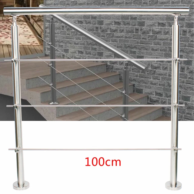 HANDRAIL STAIR RAIL Balustrade Kit Stainless Steel Staircase Banister ...