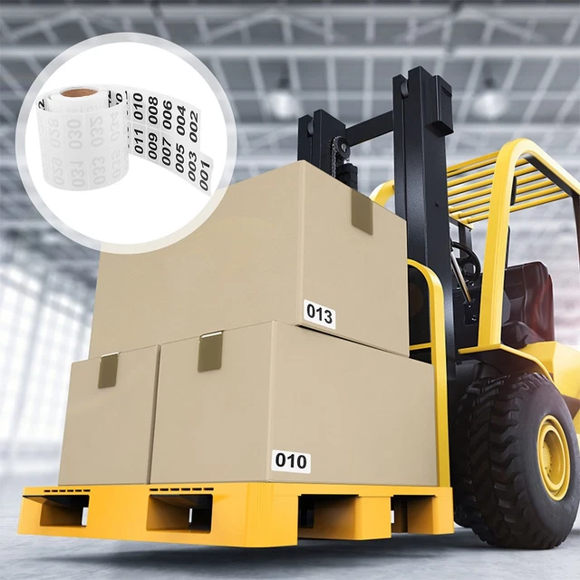 2 ROLLS CONSECUTIVE Number Inventory Labels Self Adhesive Number ...