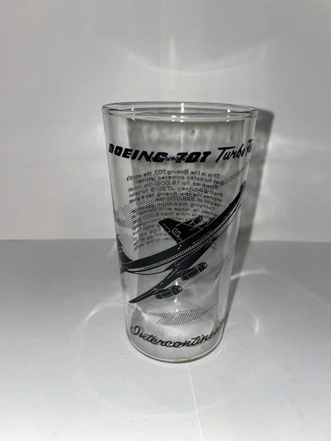 VINTAGE RARE BOEING Turbo Fan Intercontinental Drinking Glass £18.81 ...