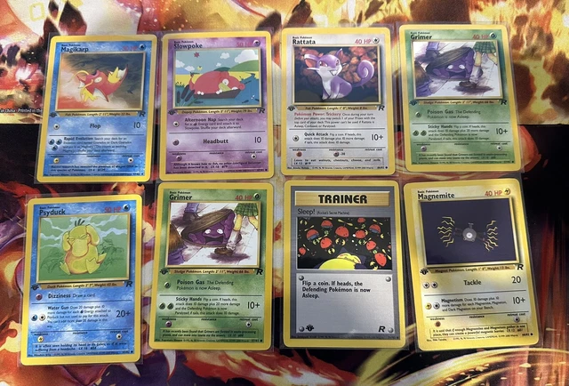 1ST EDITION TEAM Rocket Pokémon Cards Set Collection common uncommon ...