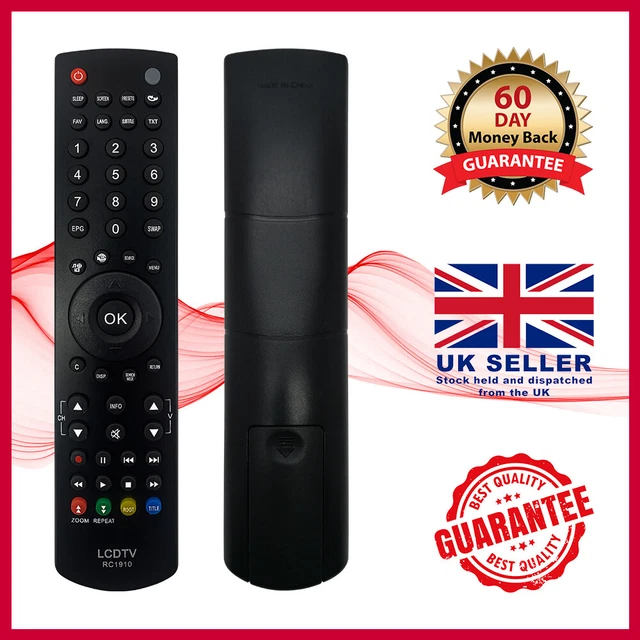 GENUINE TECHWOOD, TOSHIBA and Visitech RC1910 Remote Control 30070046 ...