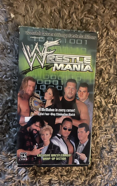 WWF - WRESTLEMANIA 16 2000 (VHS, 2000) Wrestling WWE The Rock Triple H ...