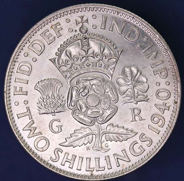1940 GEORGE VI 50% Silver two shilling 2/- coin [10731] £14.99 ...