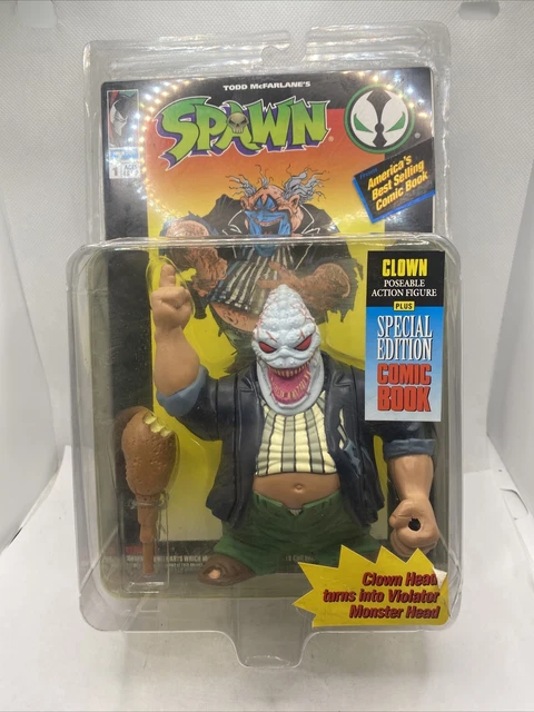 1994 TODD TOYS Spawn Clown Action Figure Special Edition Comic Series 1 £25.00 - PicClick UK