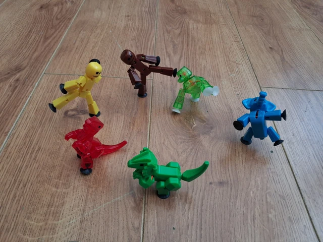 STIKBOT BUNDLE FIGURES Toy Stick Bot Stickbot Animals Men Dinosaurs £14 ...