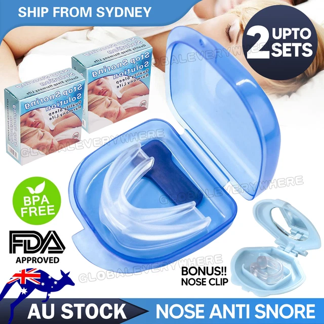 1/2 SET HIGH QUALITY STOP SNORING Anti Snore Sleep Apnea Mouth Guard ...