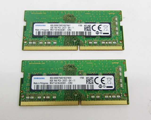 SAMSUNG 16GB(2X8GB) PC4-2400T DDR4 2400 SODIMM Laptop Memory ...