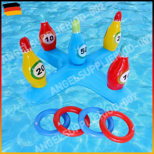 PVC BOWLING RING Toss Game Set Lightweight Inflatable Soft Beach Party Supplies EUR 8,99 ...