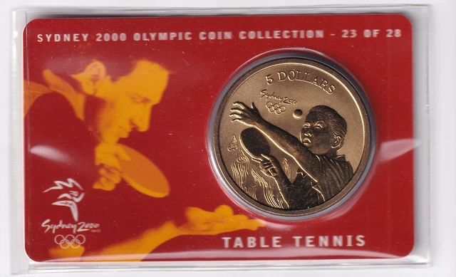 AUSTRALIAN: 2000 $5 Sydney Olympic Coin Collection Coin Table Tennis ...