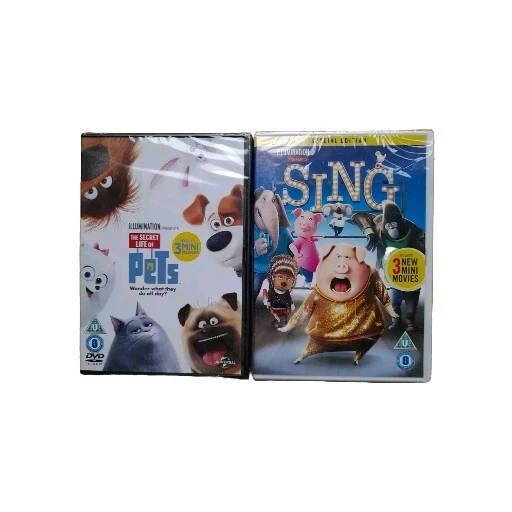 SING / THE Secret Life Of Pets DVD - Animated Adventure - 2 Film Set ...