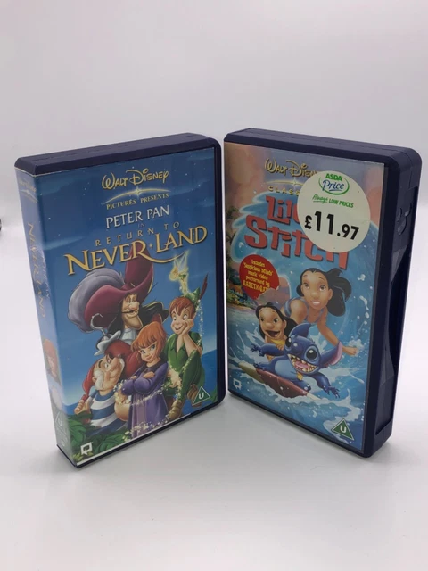 WALT DISNEY VHS Double Pack, Lilo And Stitch & Peter Pan Return To ...