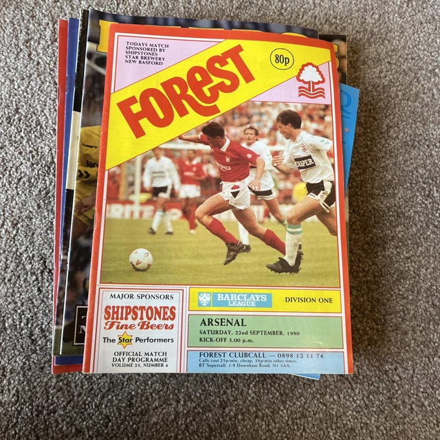 ARSENAL AWAY PROGRAMMES 1990-1991 title winning Season Bundle £15.00 ...
