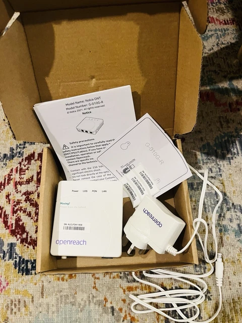 NOKIA ONT G-010G-R Openreach FTTP GPON Modem Router £9.99 - PicClick UK