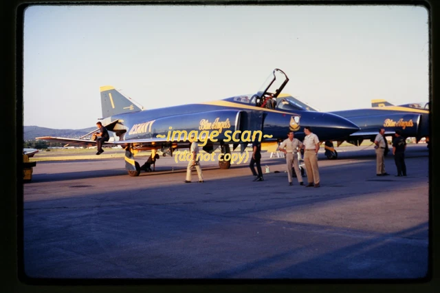 NAVY BLUE ANGELS McDonnell F-4J Phantom Aircraft in 1971, Original ...