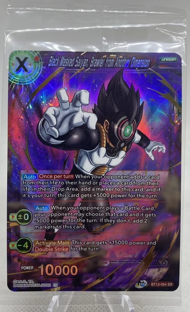 BLACK MASKED SAIYAN, Brawler From Another Dimension BT13-004 SR DBS NM ...