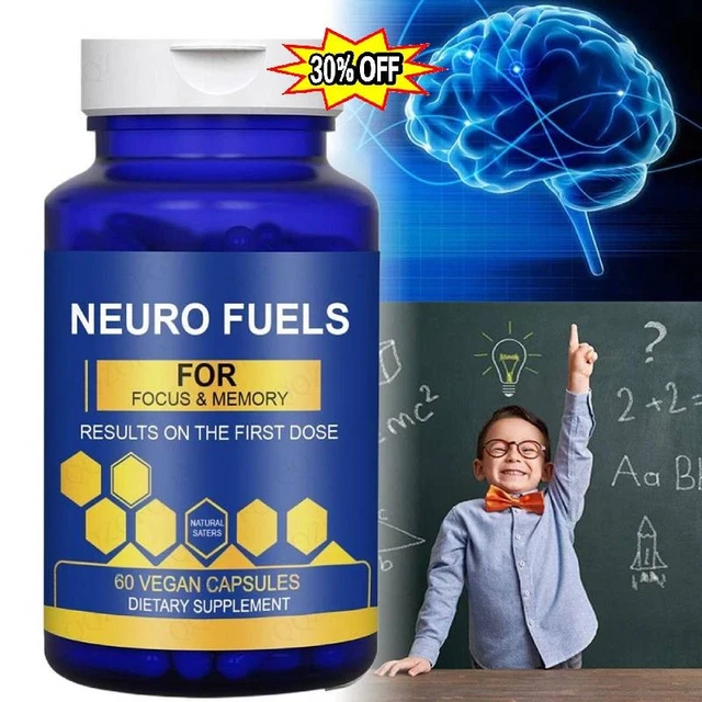 NATURAL STACKS NEURO Fuel Vegan Capsules for Focus and Memory (60 ct ...
