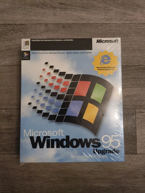 MICROSOFT WINDOWS 95 Upgrade - Original Big Box CD-ROM Version NEW ...