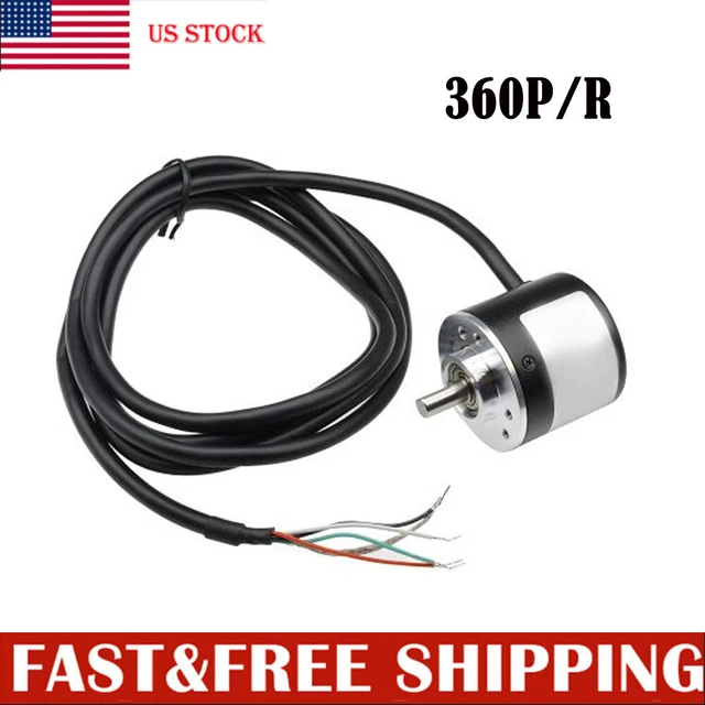 NEW 360P/R INCREMENTAL Rotary Encoder AB phase encoder 6mm Shaft W ...