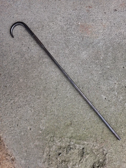 ANCIENNE CANNE METAL A Systeme Incomplete 81,5Cm - Outil Art Populaire ...