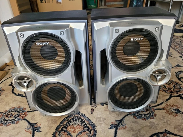 2 ENCEINTES SONY SS-RG 440 Hybrid Dual Woofer Speakers 80W rms EUR 30 ...