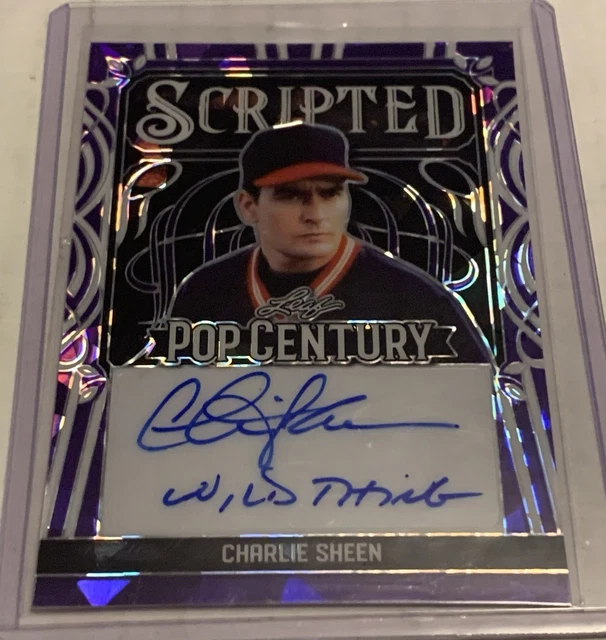 2025 LEAF POP Century Charlie Sheen Wild Thing Scripted Inscription ...