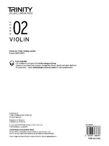 TRINITY COLLEGE LONDON Violin Exam Pieces 2020-2023: Grade 2 (part only) NEUF EUR 9,34 - PicClick FR
