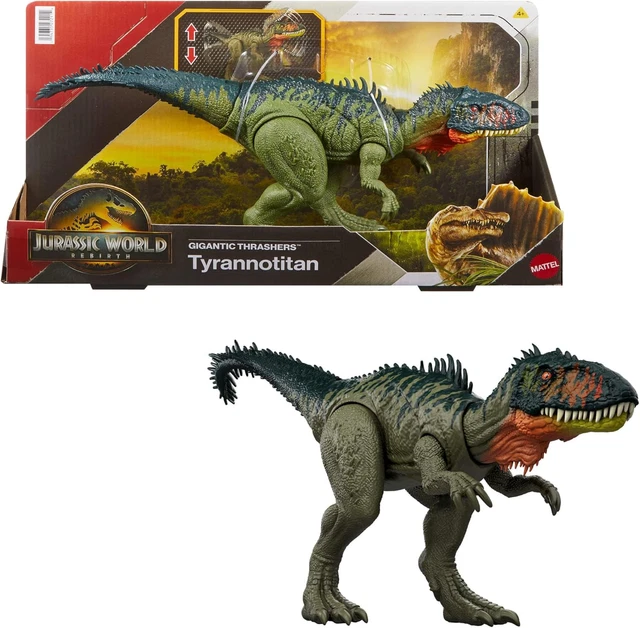 MATTEL JURASSIC WORLD Rebirth Gigantic Thrashers Tyrannotitian Dinosaur ...