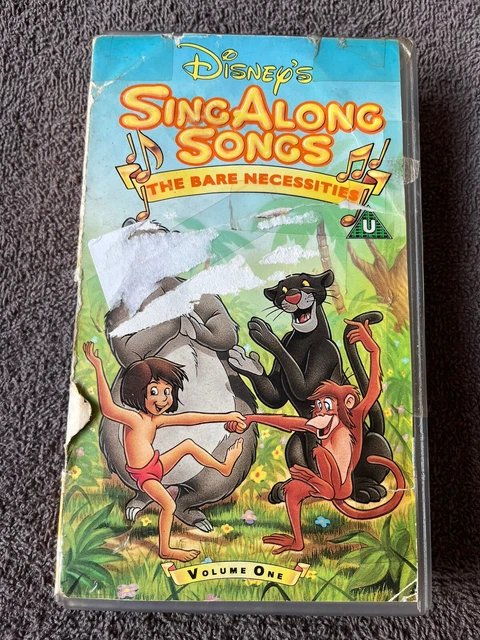 DISNEY SING-ALONG SONGS THE BARE NECESSITIES VHS VIDEO TAPE Volume One ...
