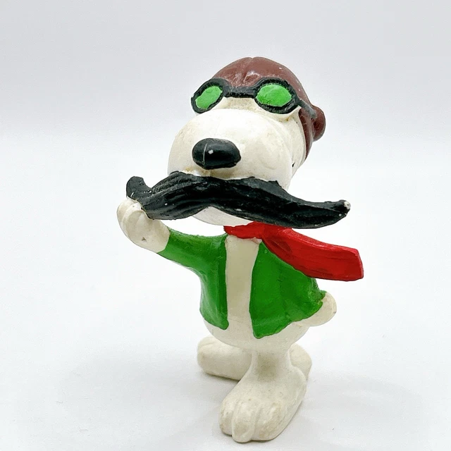 SNOOPY PEANUTS FLYING Ace Aviator Figure World War I Pilot Vintage ...