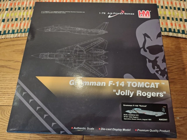 HOBBYMASTER GRUMMAN F-14A Tomcat AJ 201 VF-84 Jolly Rodgers Desert ...