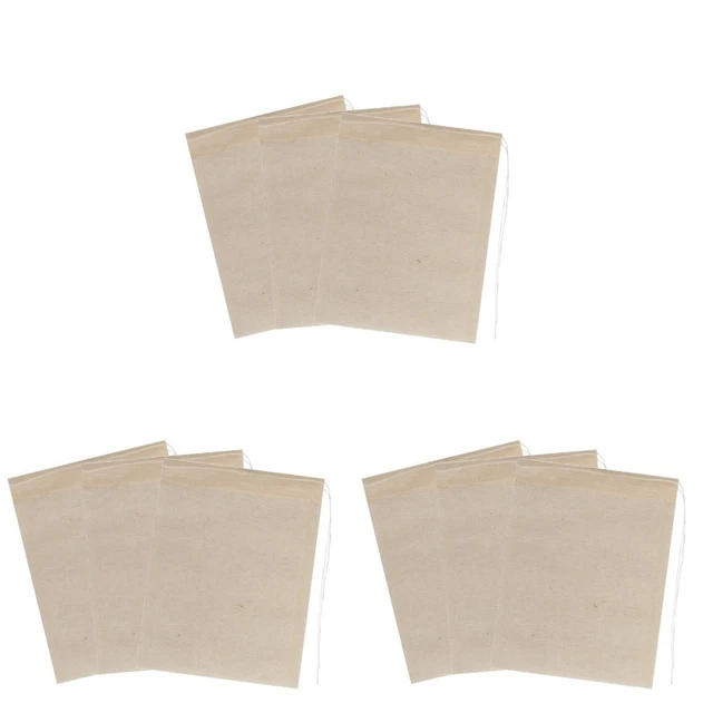 3 PACK EMPTY Tea Pouch Disposable Filter Bags Drawstring Loose Leaf £15 ...