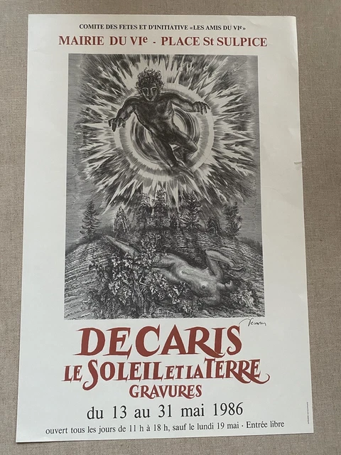 AFFICHE ALBERT DECARIS, le soleil et la terre, 1986. EUR 50,00 ...
