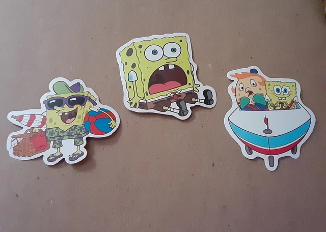 SPONGEBOB SQUAREPANTS 3 Sticker Pack Mrs. Puff 90s Cartoon 2.5” £2.36 ...