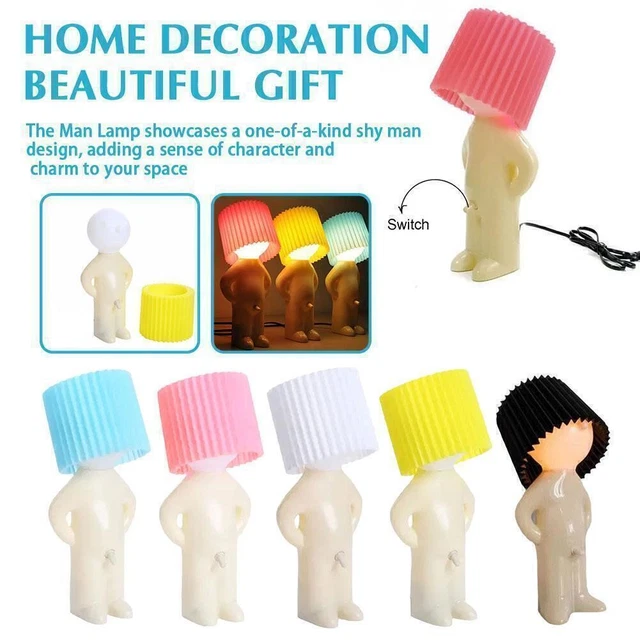 MR.P A LITTLE Shy Man LED Naughty Boy Lamp Desktop Lights Bedside £18. ...