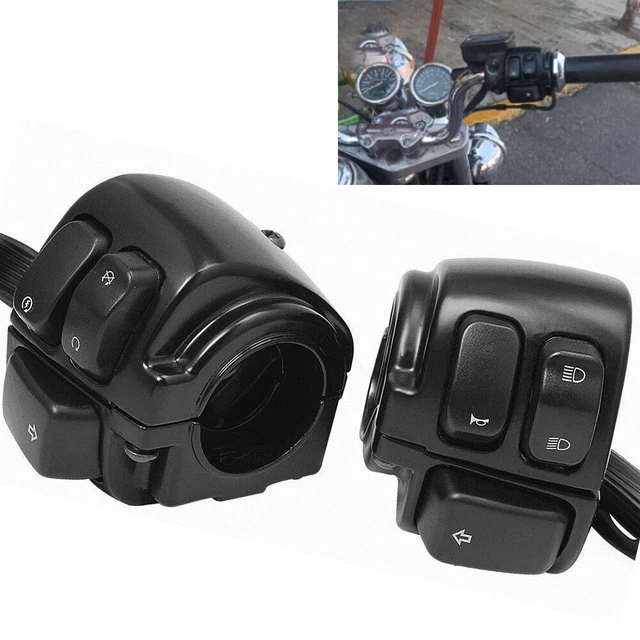 MOTORCYCLE 1& HANDLEBAR Turn Signal Control Switch For Harley Sportster ...