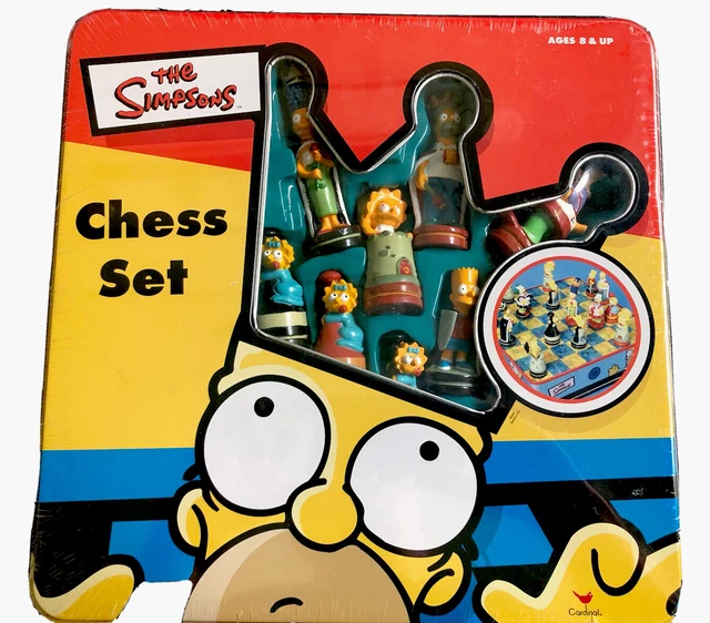 THE SIMPSONS 3D Chess Set Complete Board Game Classic (Unopened Box ...