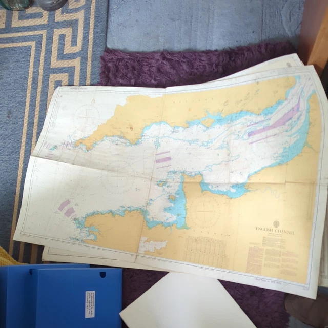 SEA CHART OF The English Channel See Photos £9.98 - PicClick UK