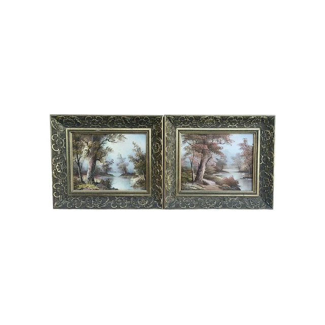 IRENE CAFIERI OIL Paintings On Canvas Forest Landscape Rococo Wooden ...
