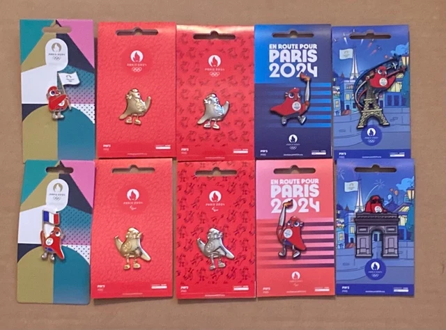 PARIS 2024 OLYMPIC & Paralympic pin badges 10 Phryge Mascot Pins £120. ...