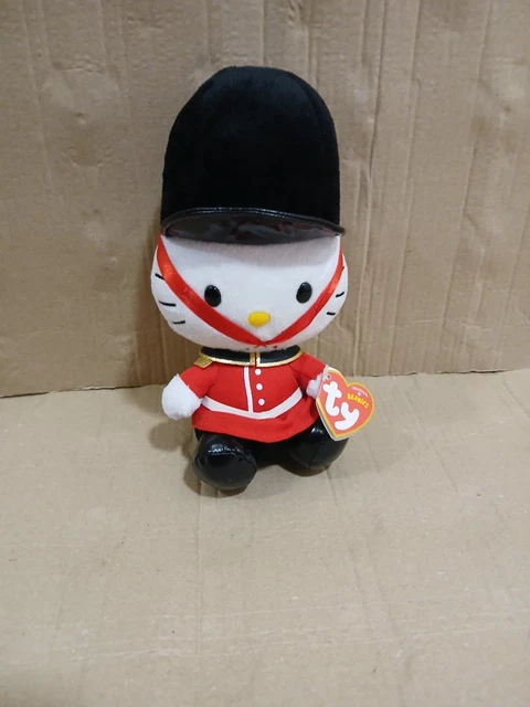 TY BEANIE BABIES Hello Kitty Sanrio Cat London Guard UK Exclusive Tag 8 ...