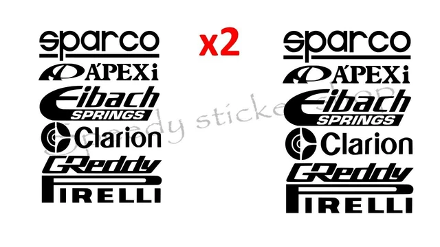 DOOR STACK RACING logos graphic car sticker decals Sponsor Decals X2 ...
