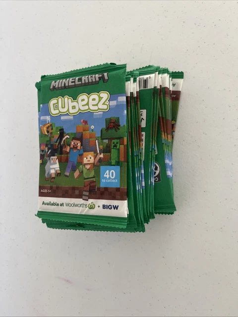 NEW MINECRAFT CUBEEZ 2025 Woolworths x50 Unopened Packs $89.99 ...