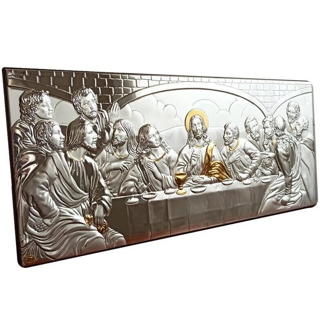 Last Supper Jesus Silver Wall Icon Orthodox Holy Land Original Church