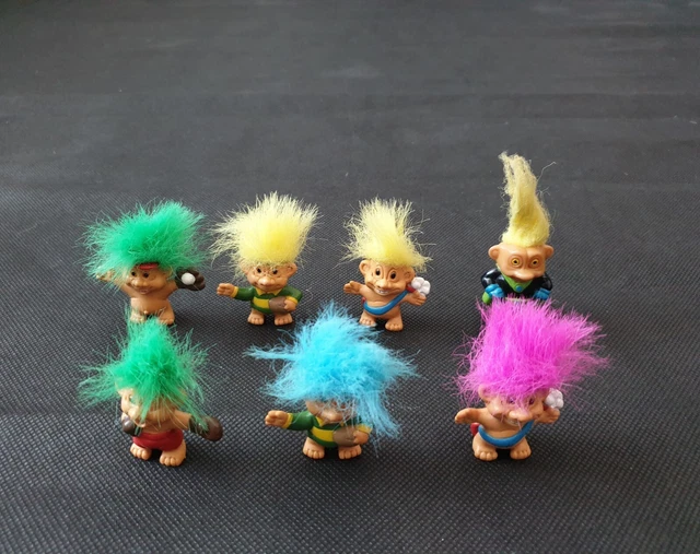 VINTAGE RETRO WEETABIX WEETOS Mini Troll Pencil Topper Figures x7 1990s ...