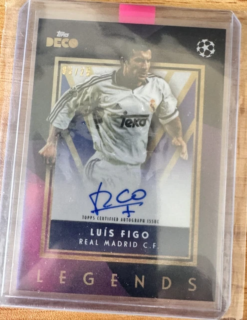 LUIS FIGO - Legends Auto 3/25 Topps Deco Real Madrid Champions League ...