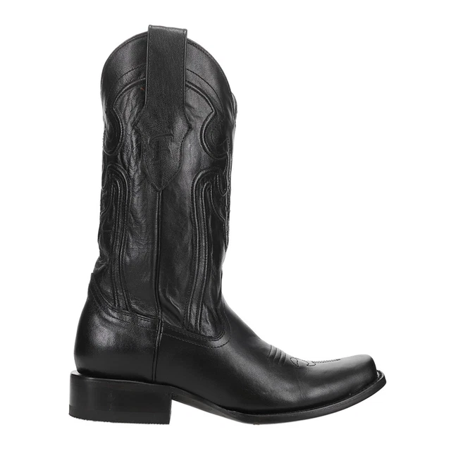 FERRINI WYATT NARROW Square Toe Cowboy Mens Black Casual Boots 1467104 ...