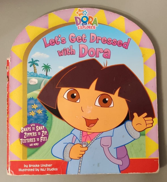 LET'S GET DRESSED with Dora by Nickelodeon (Board Book, 2008) £2.49 ...