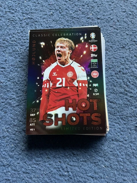 MATCH ATTAX UEFA Euro 2024 Rasmus Hojlund Hot Shots Limited Edition £1. ...