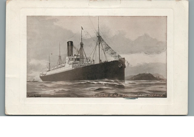 C.1910 CUNARD R.M.S., Saxonia & Ivernia Ss Ocean Liner Ship £15.12 ...